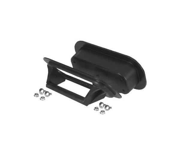 PVC Divpusējs garāžas vārtu rokturis 640T (melns), Sekcijveida vārtiem ...