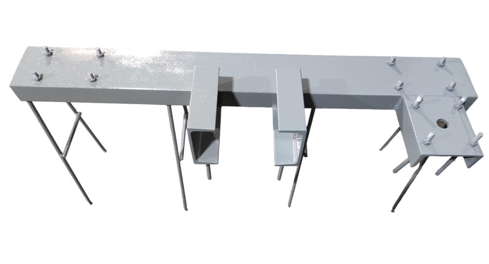 Betonēšanas pamatne bīdāmo vārtu furnitūrai un atbalsta stabam "Ezis ...