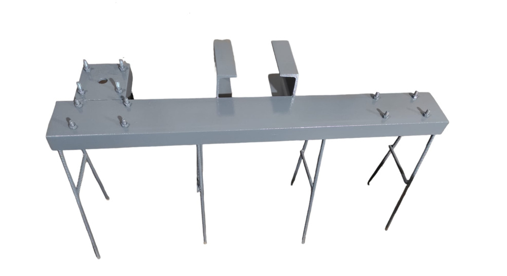 Betonēšanas pamatne bīdāmo vārtu furnitūrai un atbalsta stabam "Ezis ...